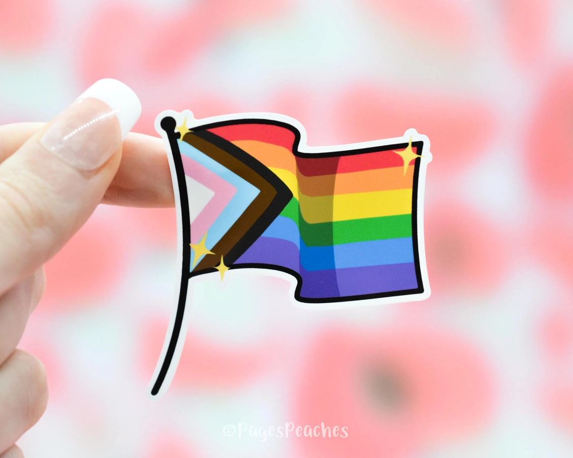 Progress Pride Flag Sticker – Little District Books